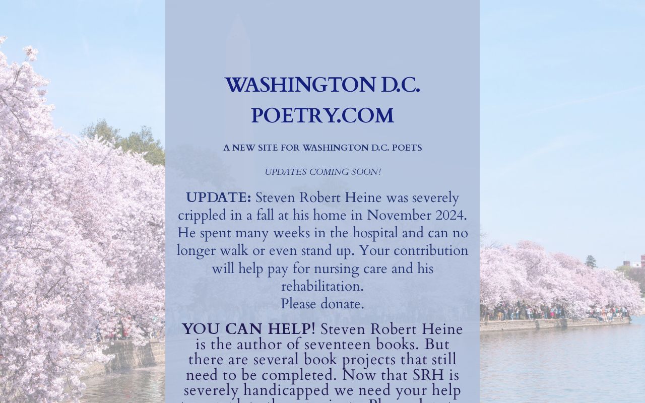 Washington D.C. Poetry dot com.